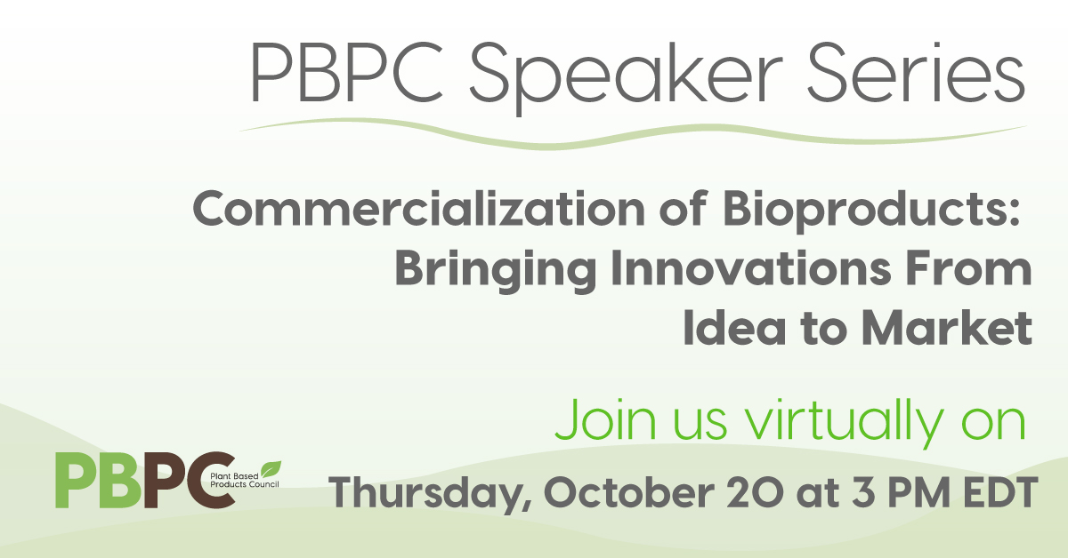PBPC Speaker Series | Commercialization of Bioproducts