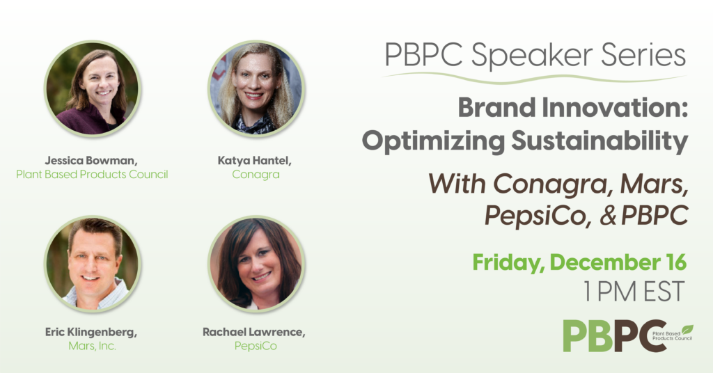 PBPC Speaker Series: Brand Innovation: Optimizing Sustainability